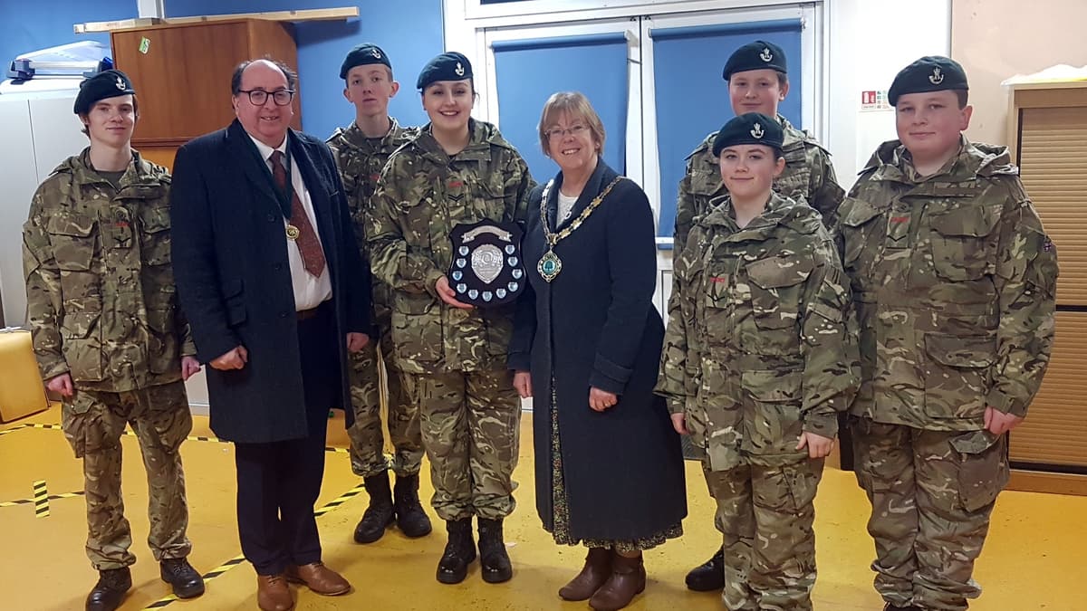 Detatchment awarded trophy by mayor | bude-today.co.uk